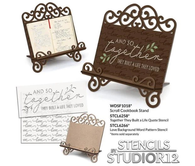 Make a DIY Cookbook or Tablet Stand – StudioR12 Stencils