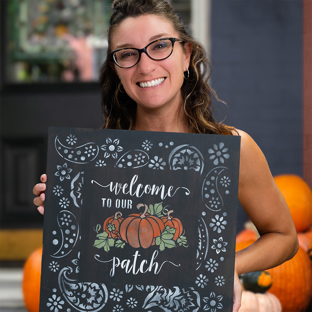 How to Paint a Pattern Frame with Stencils | Fun with Paisley ...