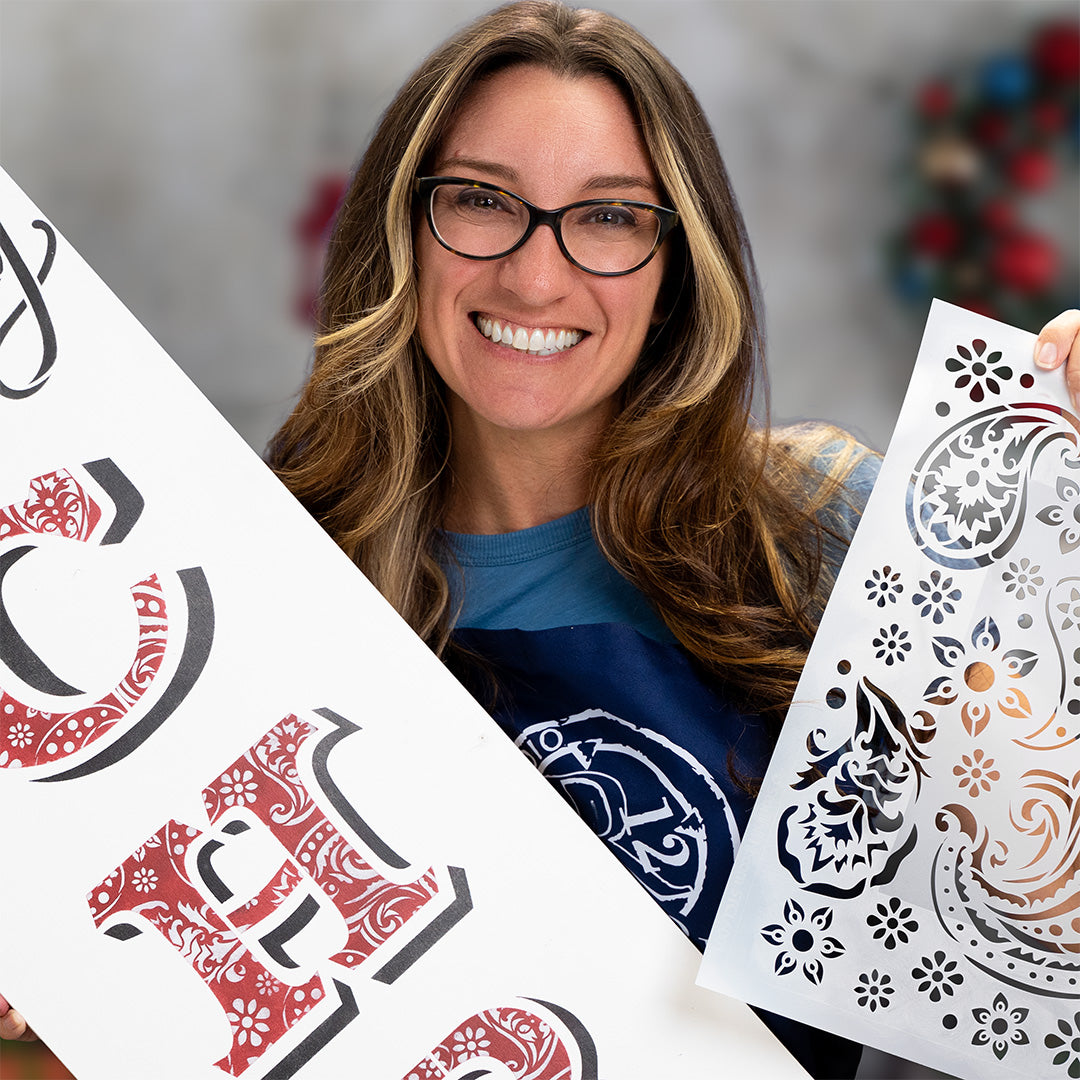 Paint Patterns through Letters with Stencils – StudioR12 Stencils