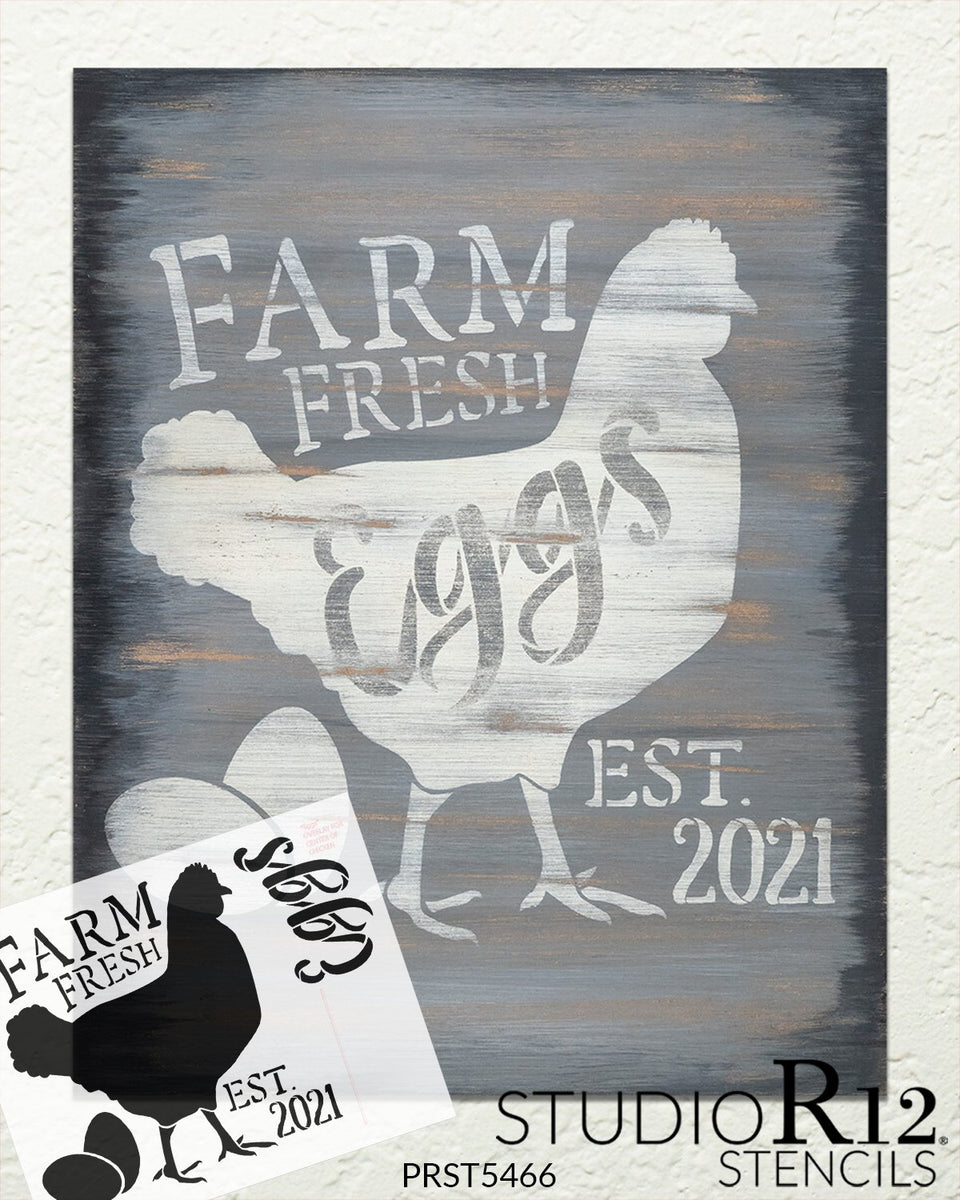 How to Stencil a Rustic Chicken Sign – StudioR12 Stencils