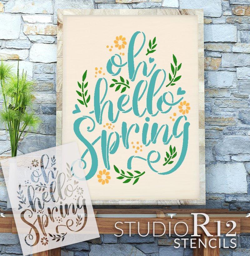 How to Stencil Spring Decorations – StudioR12 Stencils